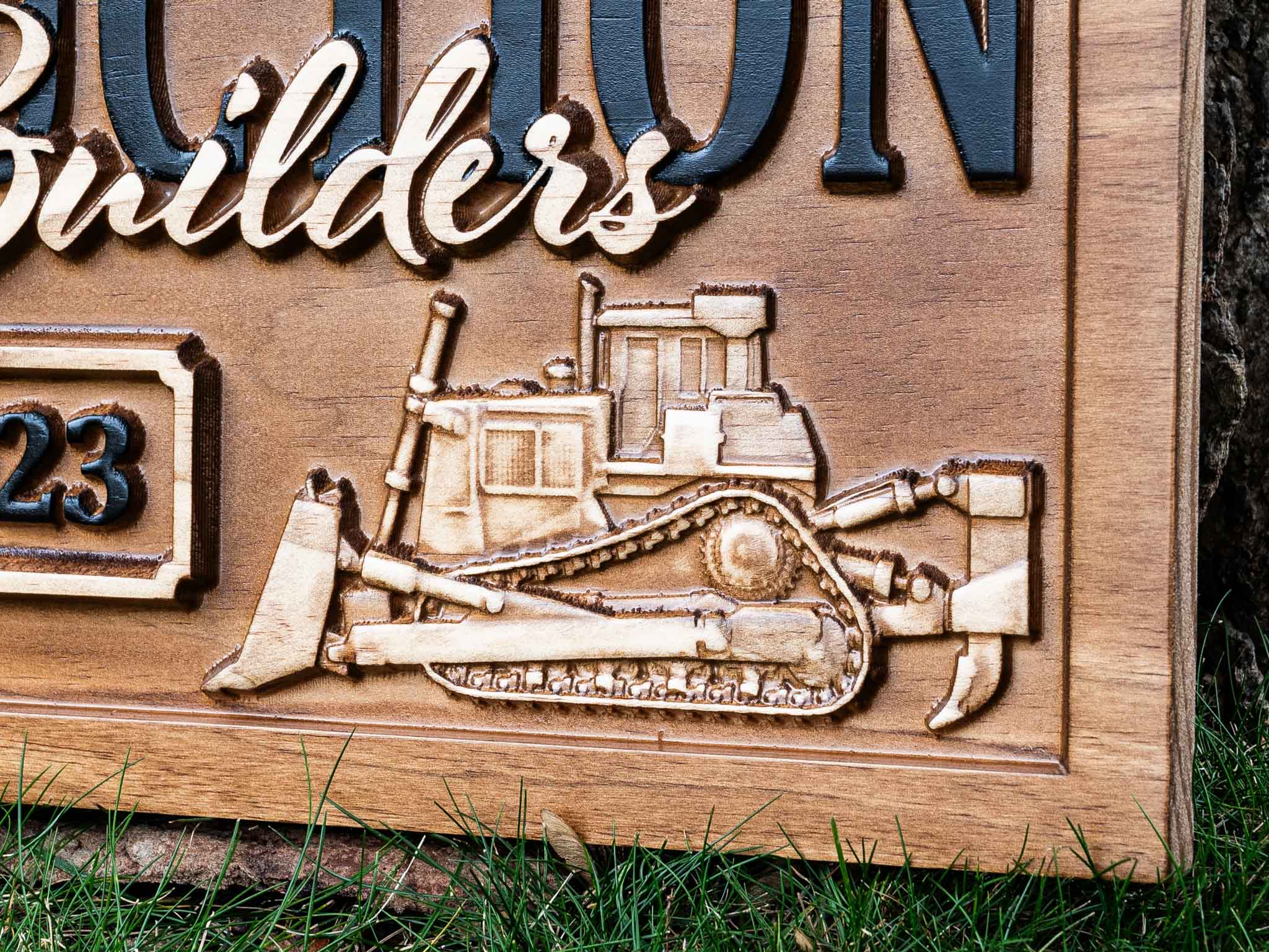 Custom Construction Name Sign