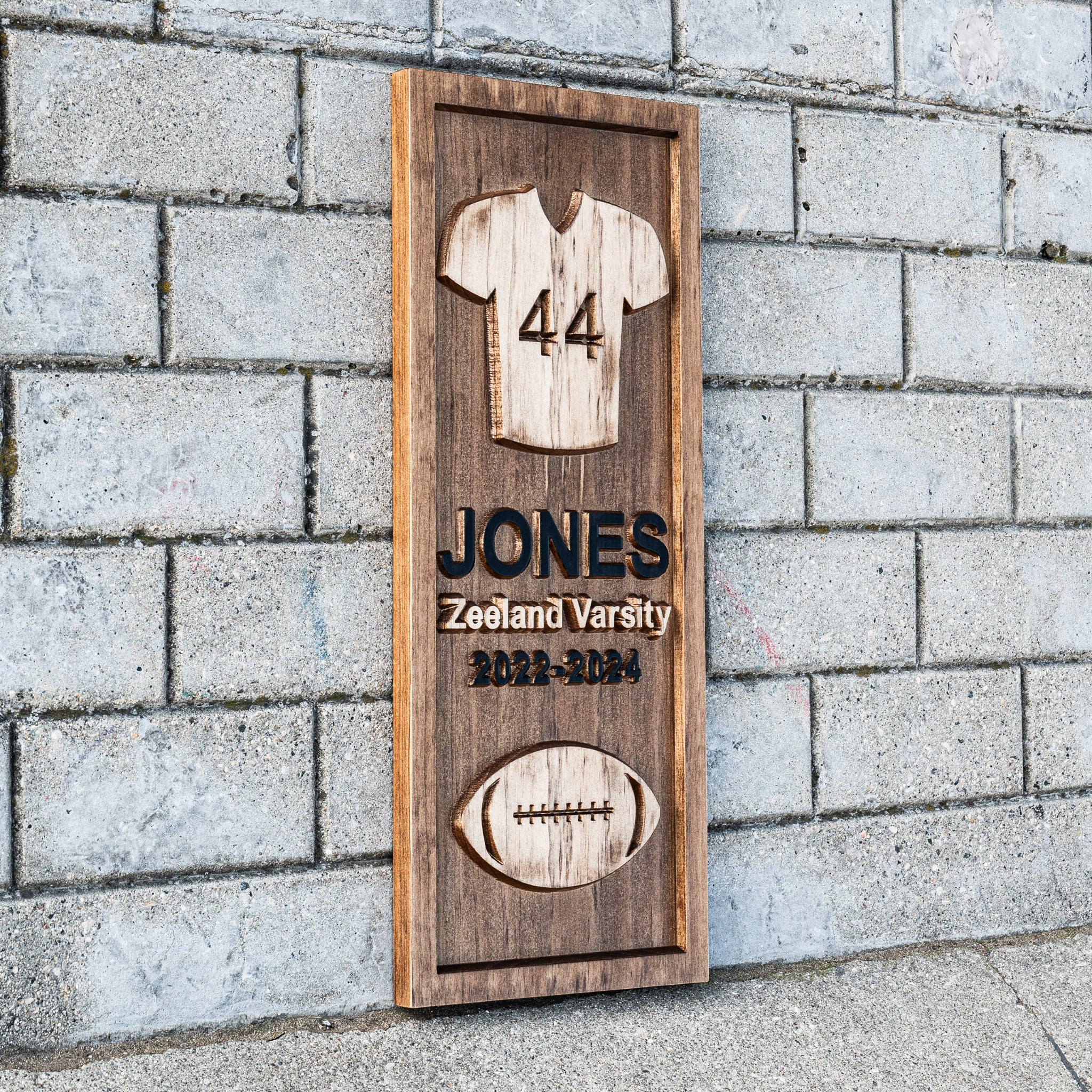 Vertical Football Jersey Sign