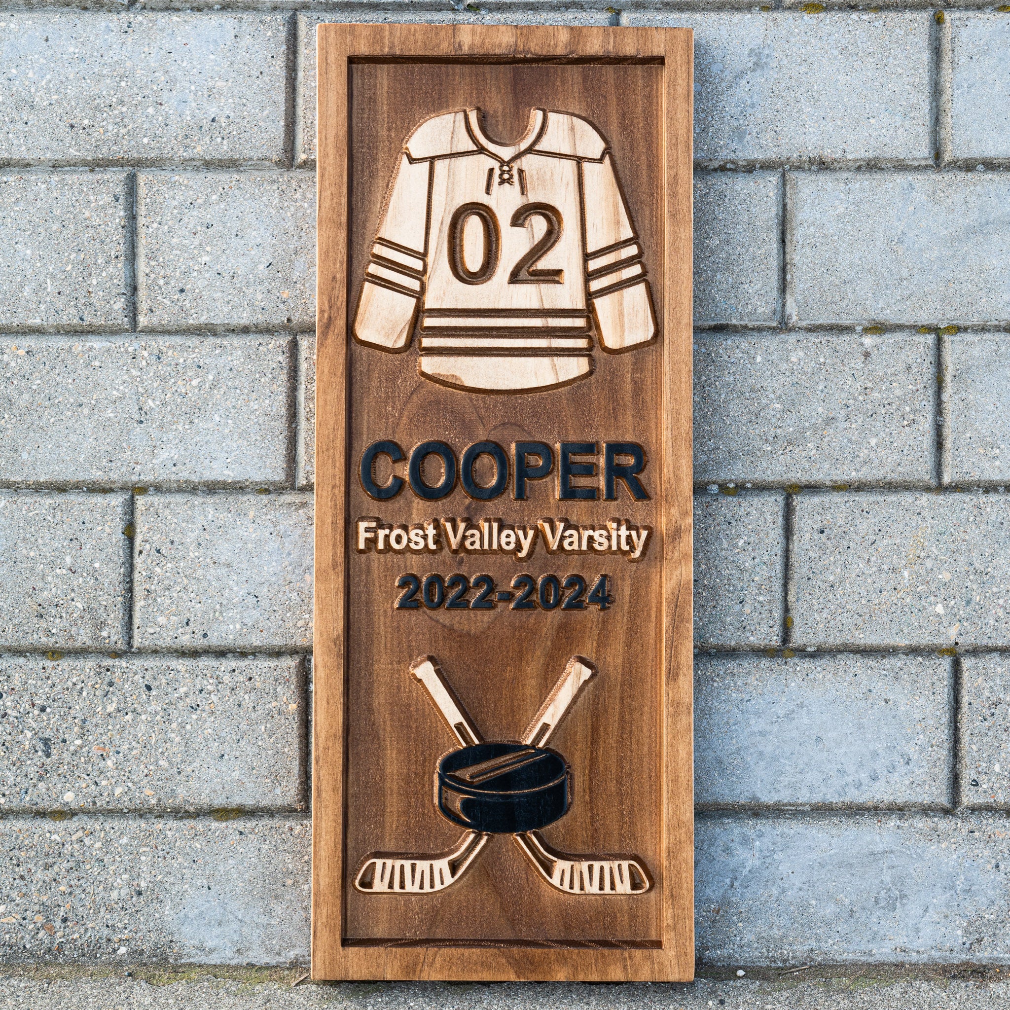 Vertical Hockey Jersey Sign