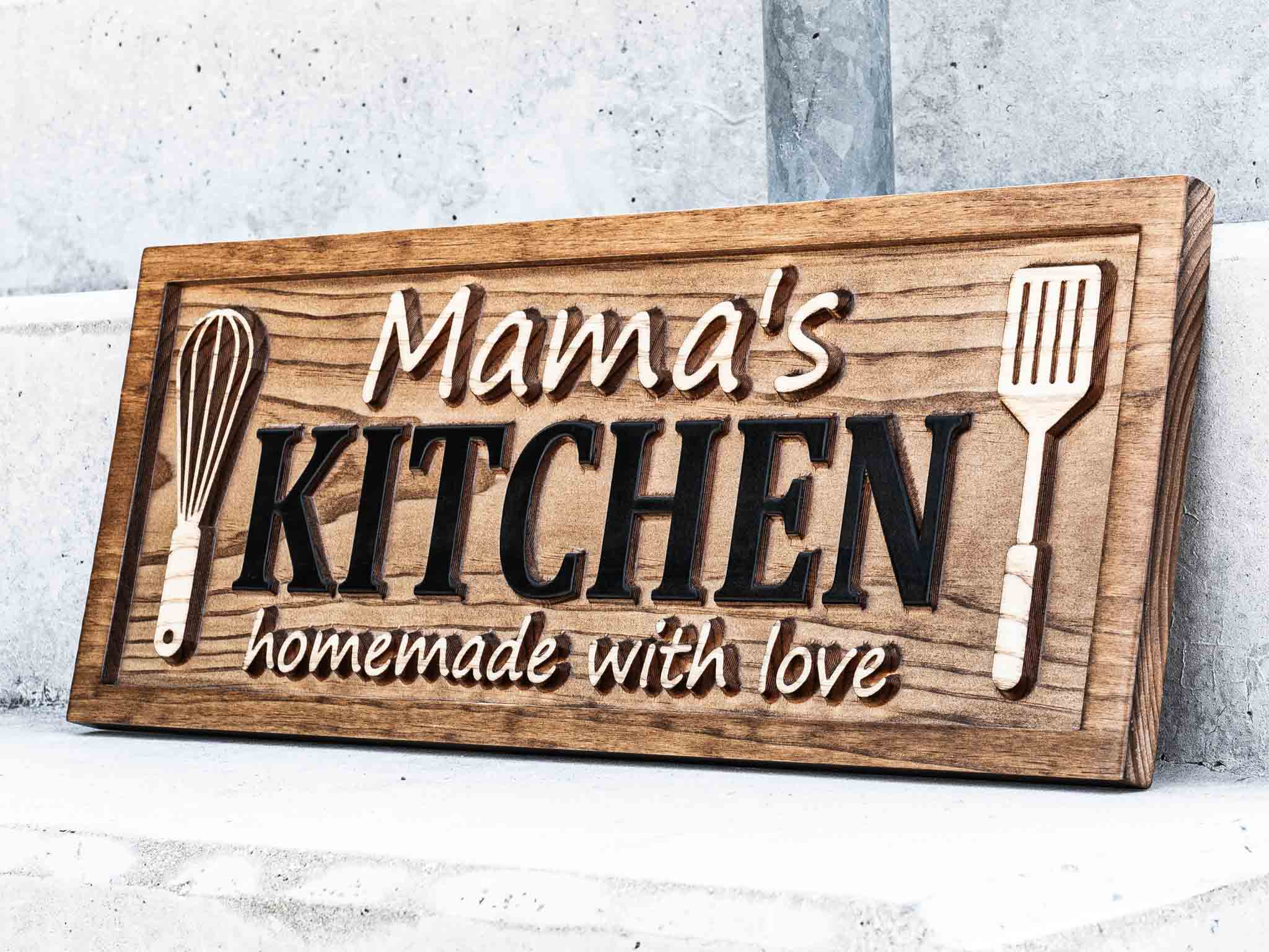 Custom Kitchen Name Sign