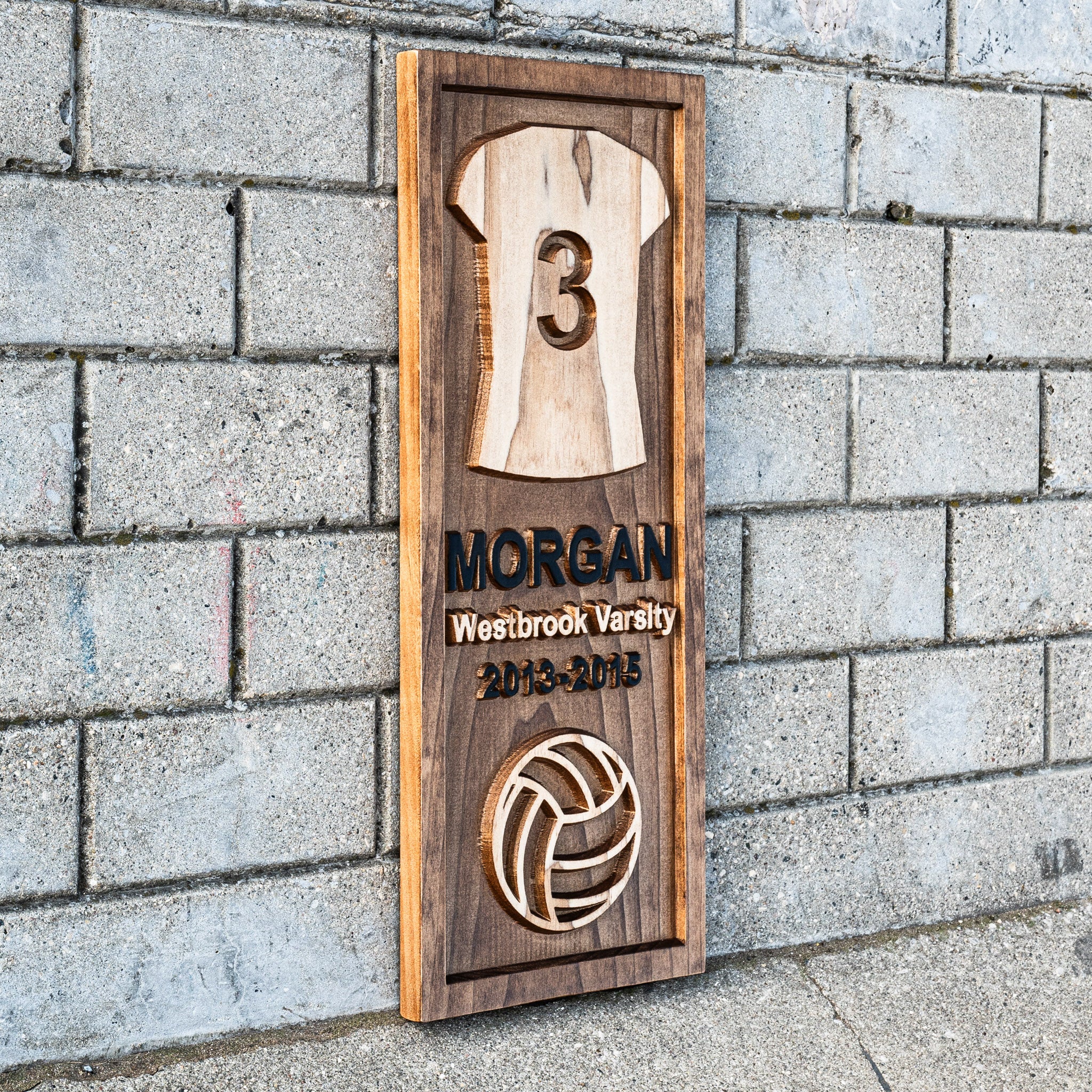 Vertical Volleyball Jersey Sign
