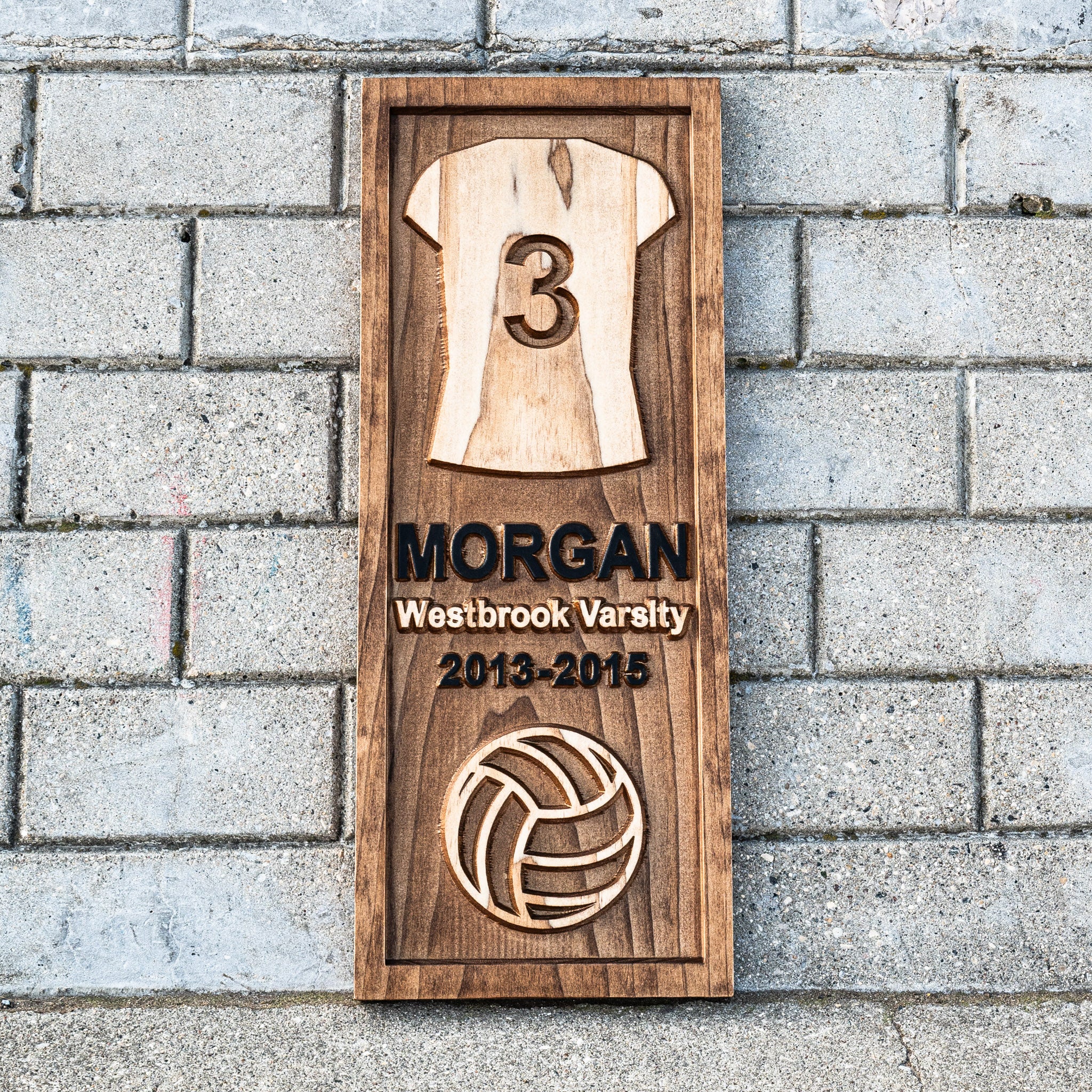 Vertical Volleyball Jersey Sign