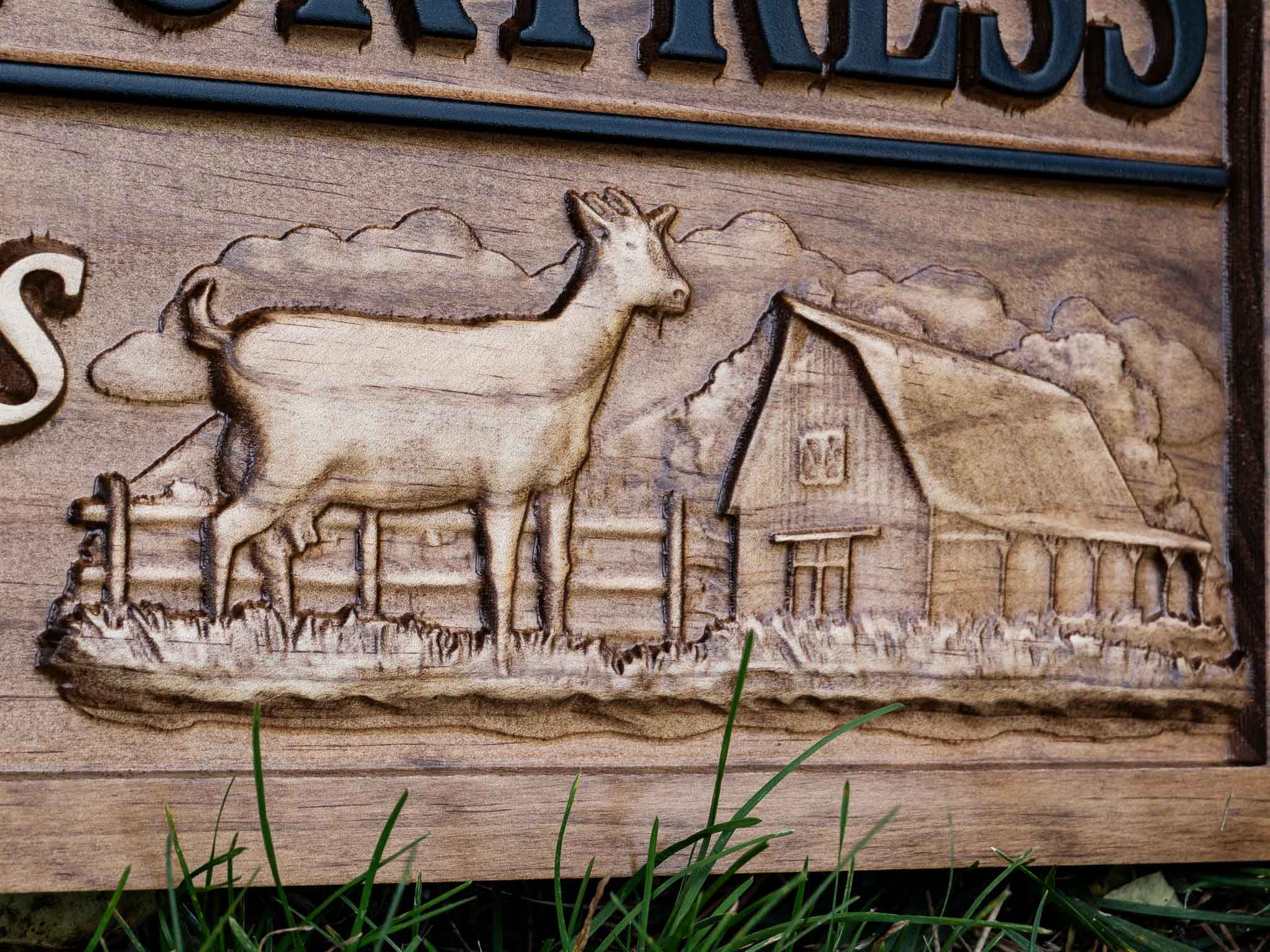 Custom Sign with Goat
