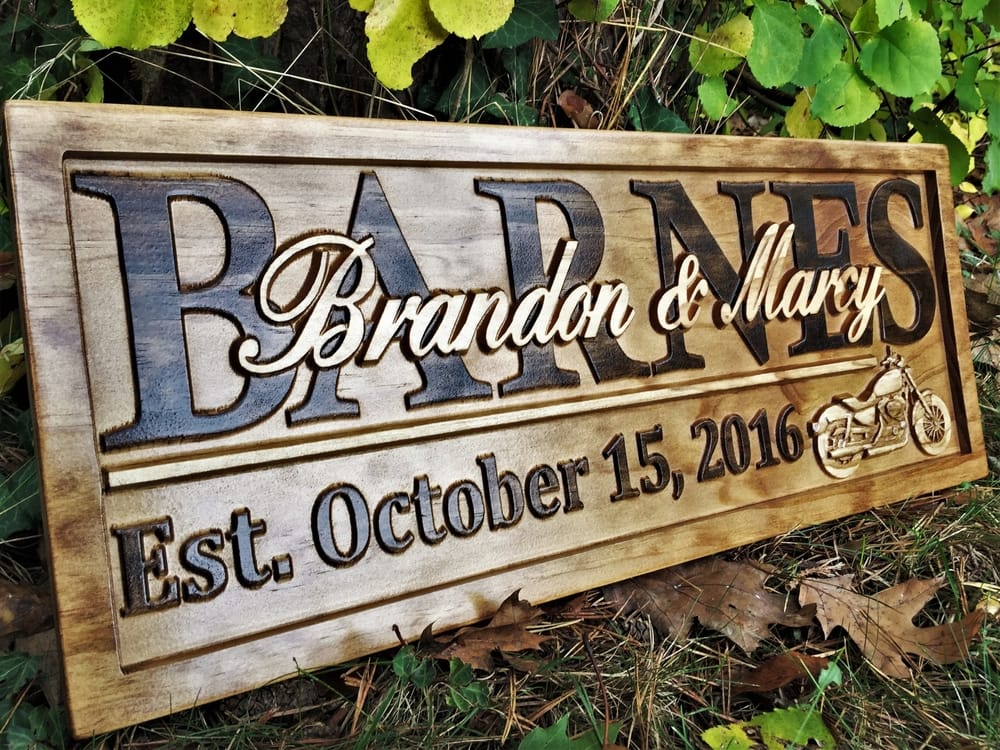 Personalized Motorcycle Sign