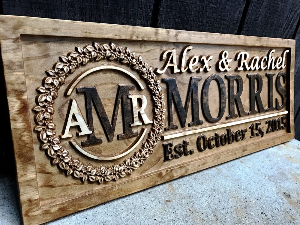 Custom Last Name Sign - 3D Woodworker